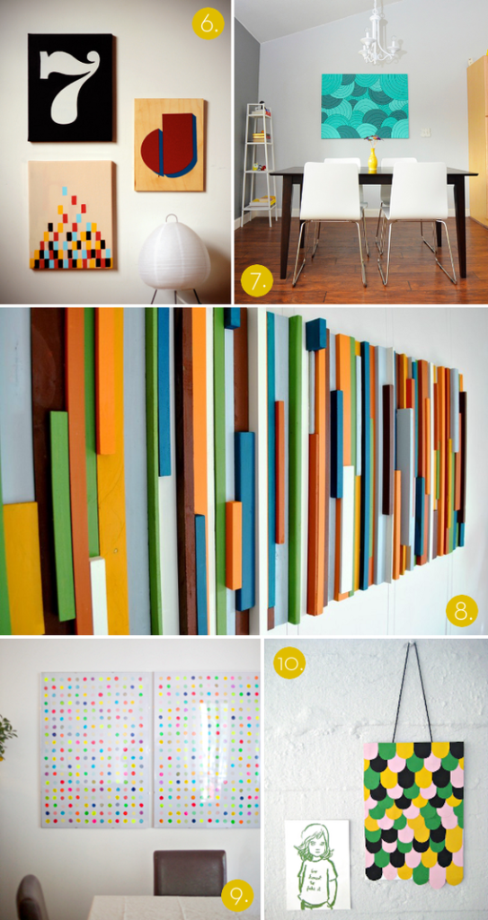 Roundup: 10 Affordable DIY Modern Wall Art Projects! - Curbly