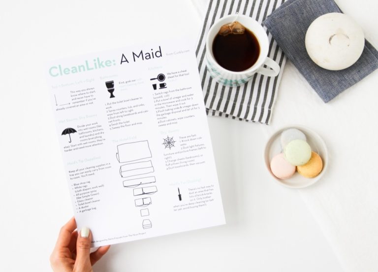 Download: How to Clean Like a Maid Cheat Sheet - Curbly