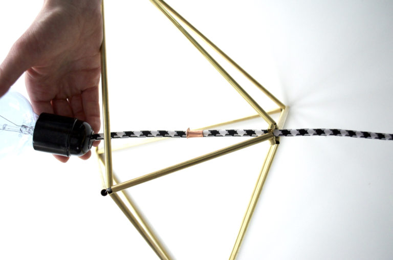 How To: Make a DIY Geometric Brass Pendant Light - Curbly