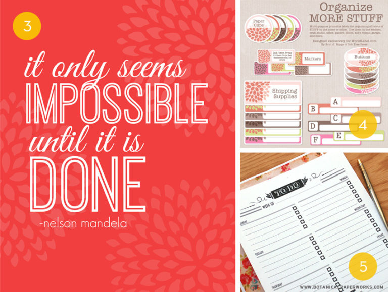Roundup: 10 Productivity Printables For Your Office or Workspace - Curbly