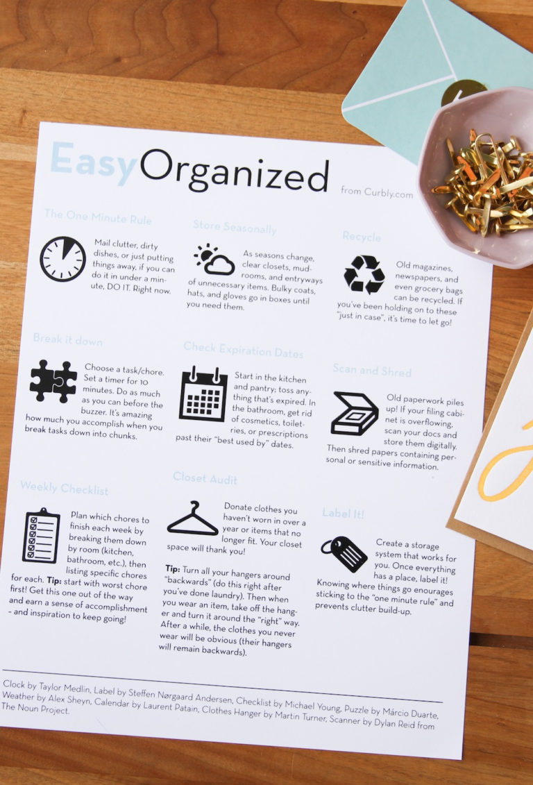 Keep Your Home Clutter Free with this Organization Cheat Sheet: Free ...