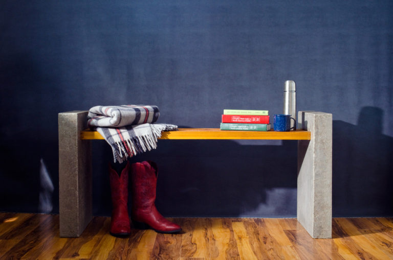 How To: Make a Simple, Sleek DIY Bench using Concrete and Cedar - Curbly