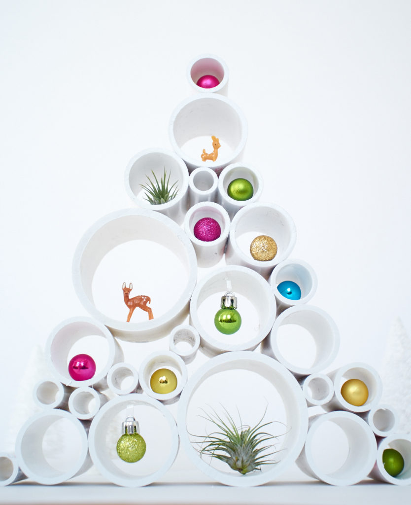 How To Make a PVC Pipe Small-Scale Christmas Tree - Curbly