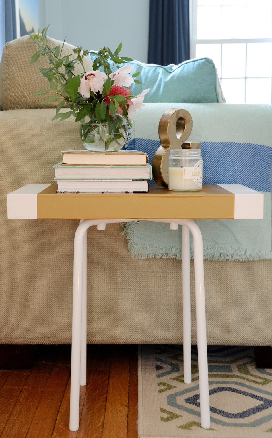 IKEA Lack Hack: DIY End Table Using a Marius Stool and a Lack Wall ...