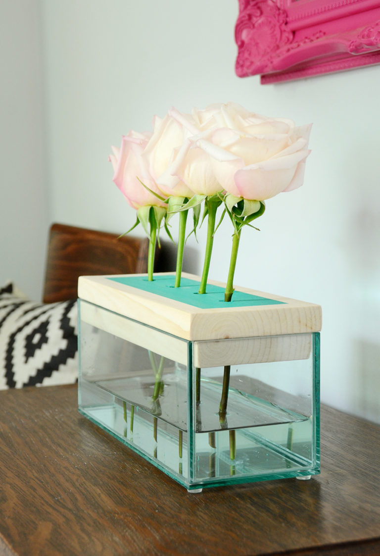 Elegant DIY Wood and Glass Trough Vase - Curbly