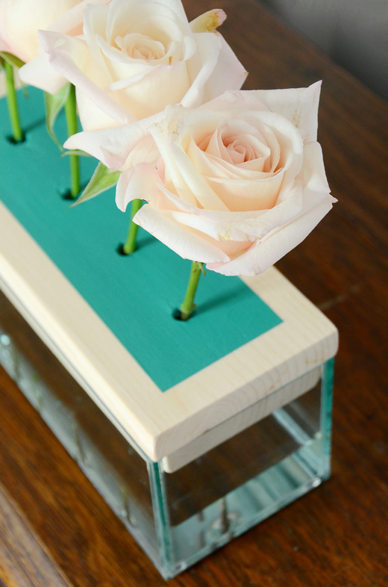 Elegant DIY Wood and Glass Trough Vase - Curbly