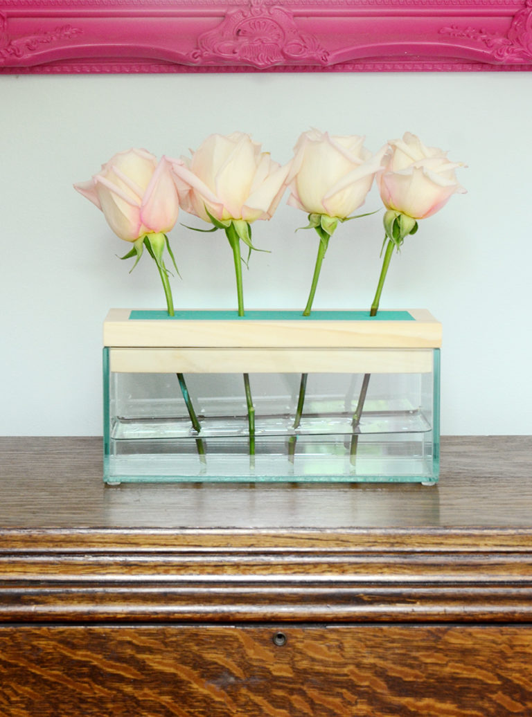 Elegant DIY Wood and Glass Trough Vase - Curbly
