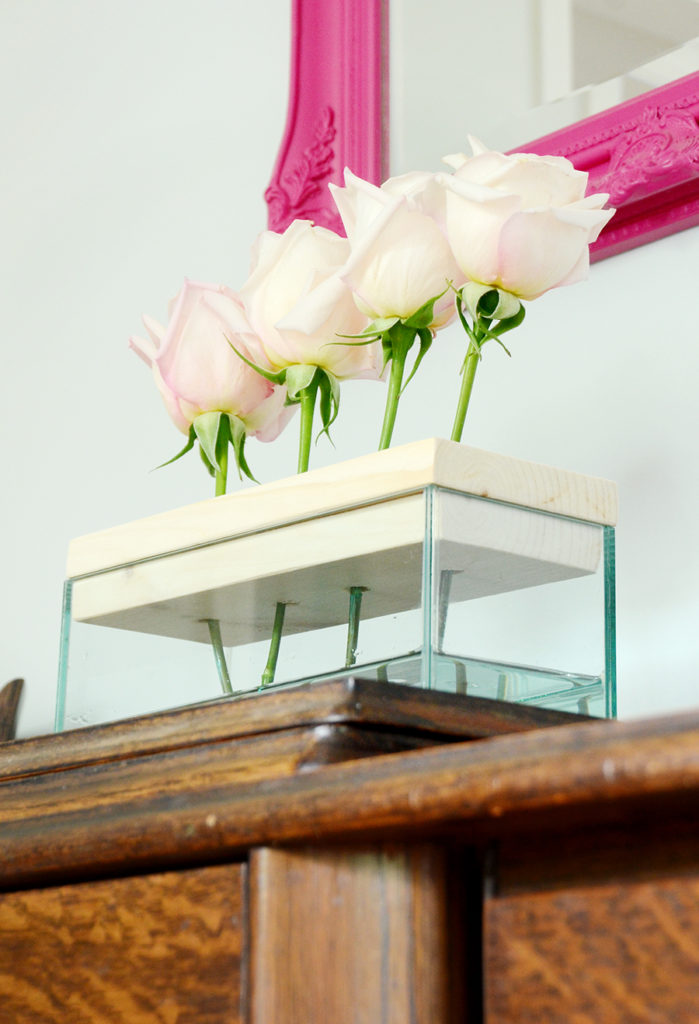 Elegant DIY Wood and Glass Trough Vase - Curbly