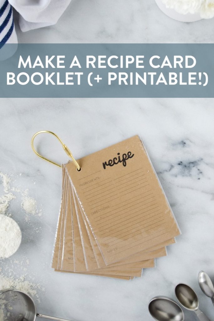Free Printable Recipe Cards + DIY Recipe Booklet