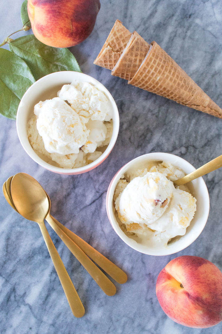 No Machine Peach Ice Cream Recipe