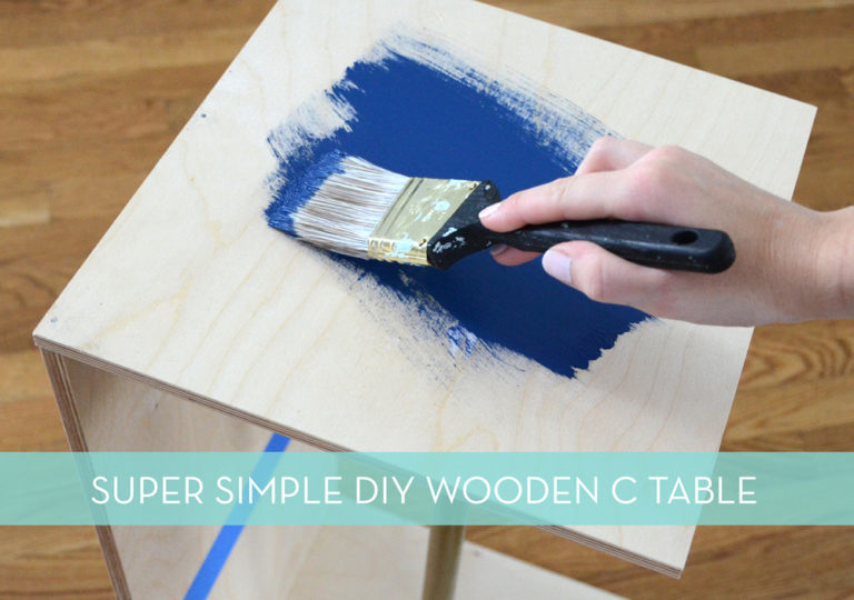 C Table DIY - Incredibly Easy Wooden C-Shaped Side Table