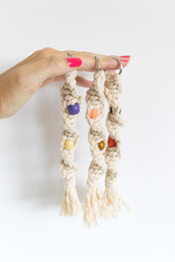 Try these Easy Twisted Macrame Keychains - Curbly
