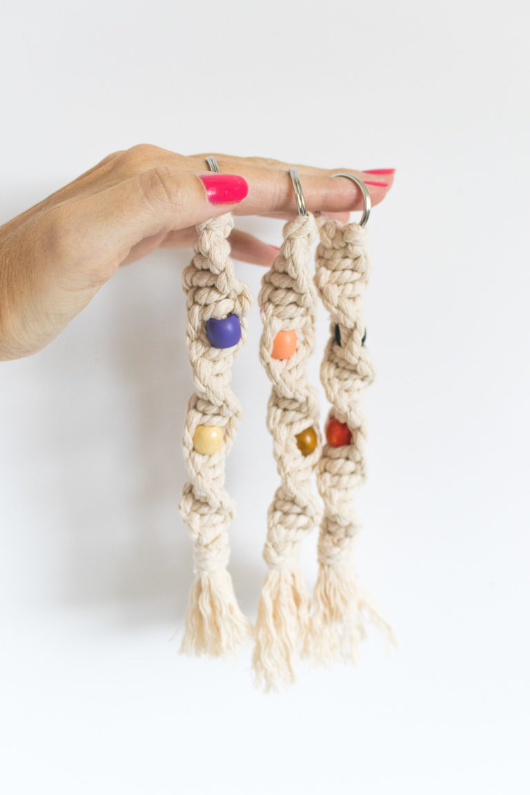 Try these Easy Twisted Macrame Keychains - Curbly