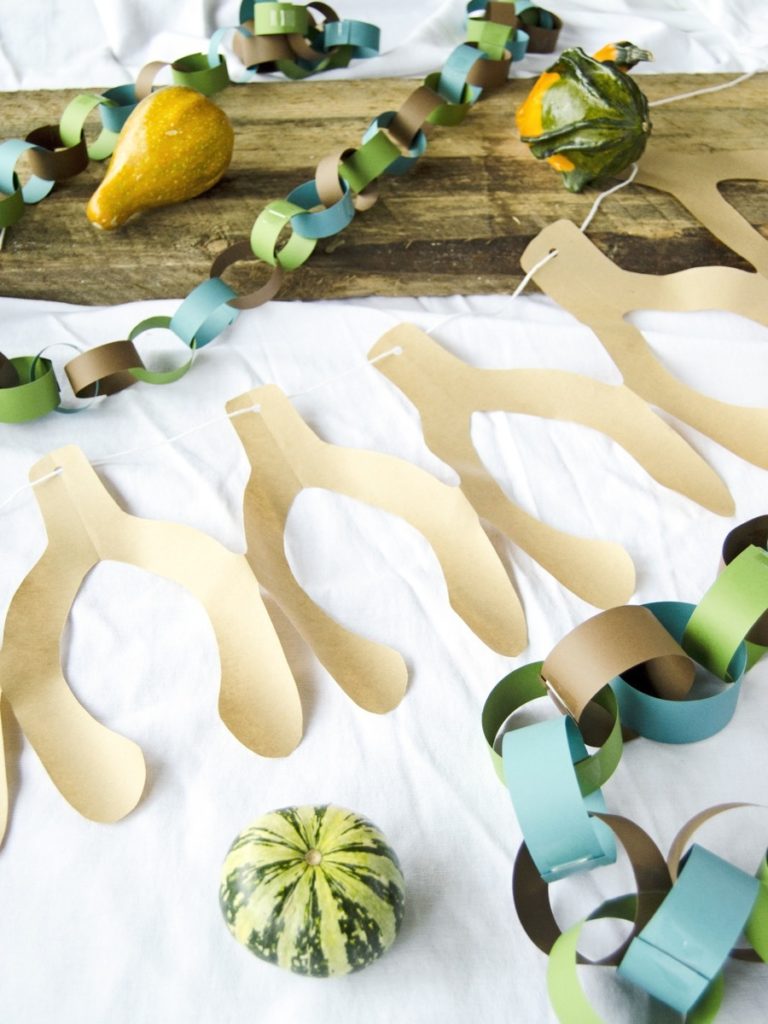 How to Make a Decorative Paper Chain: Festive Wishbone Garland Tutorial