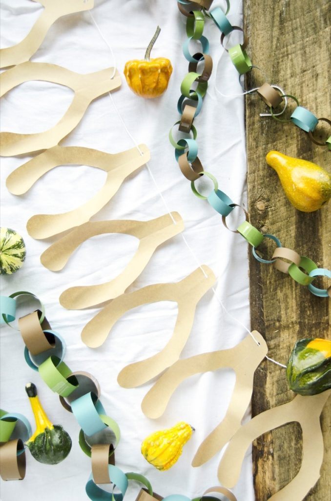 How to Make a Decorative Paper Chain: Festive Wishbone Garland Tutorial