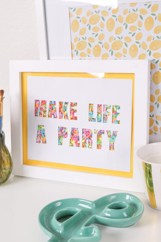 Add a Pop of Color with DIY Typographic Confetti Art - Curbly