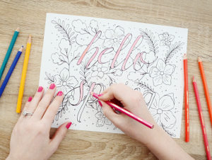 Make This: "Hello Spring" Printable Wall Art - Curbly
