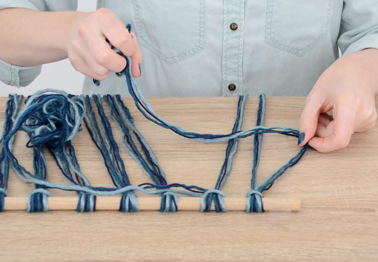 DIY Boho Chic Yarn Macrame Wall Art - Curbly
