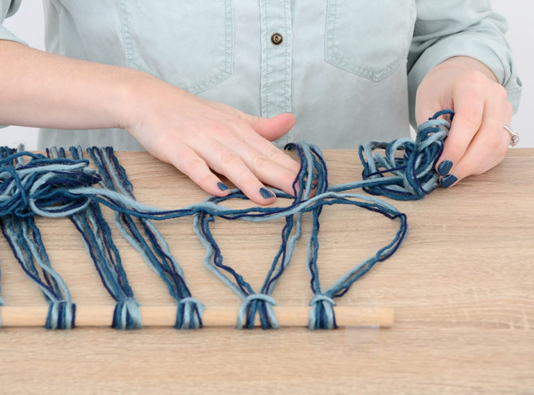 DIY Boho Chic Yarn Macrame Wall Art - Curbly