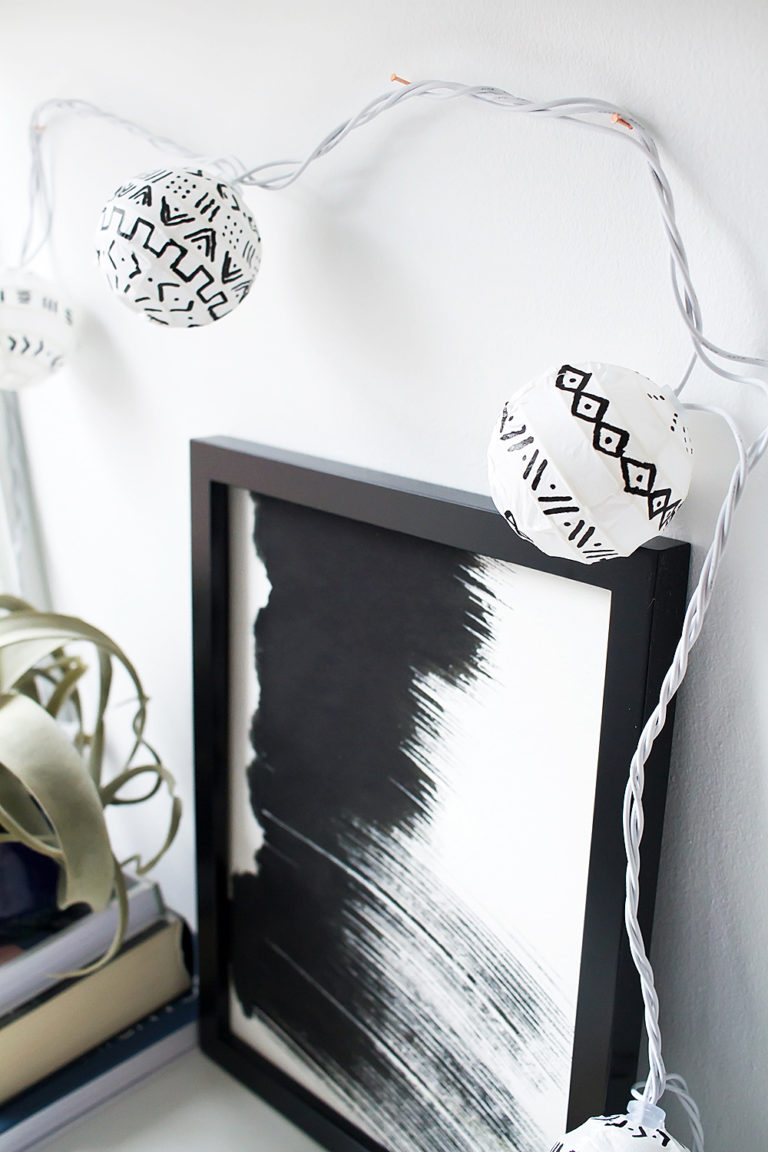 How To: Make Mud Cloth Paper Lanterns - Curbly
