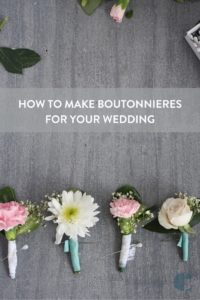 How to Make a Boutonniere for Your Wedding Day