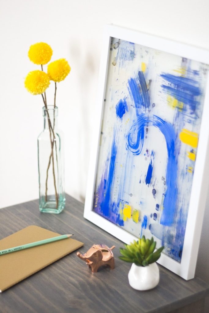 Glass Wall Art DIY | It's Abstract, and It's Less Than $20!
