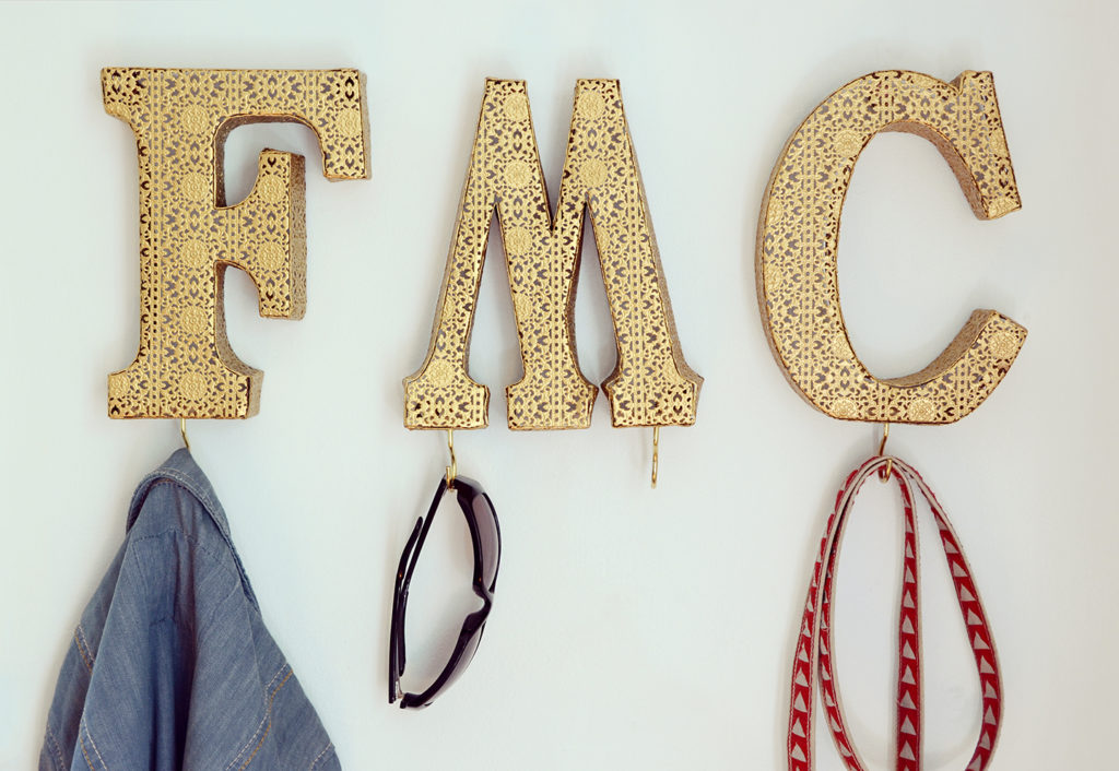 Easy DIY Monogram Letter Hooks - Curbly