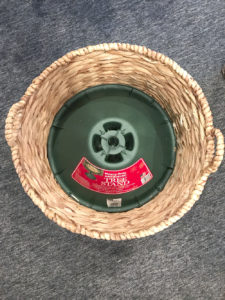 Turn A Storage Basket Into a Christmas Tree Basket