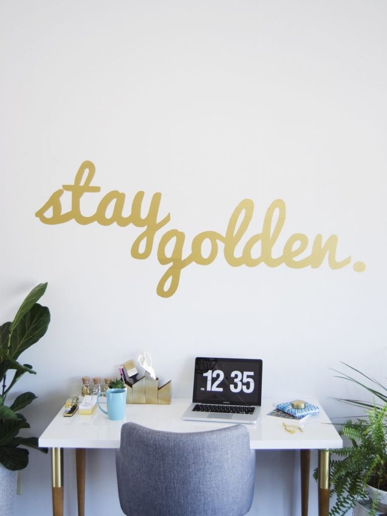 You Can DIY This!: Custom Vinyl Wall Decal - Stay Golden!