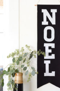How to: DIY No-Sew Noel Holiday Banner - Curbly