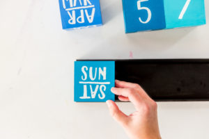 Modernize Your Boring Desk with this DIY Giant Wood Block Calendar - Curbly