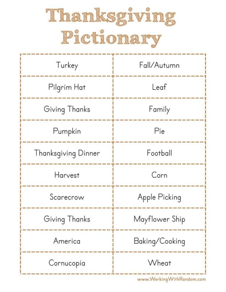 Fun Thanksgiving Family Games For Before and After Dinner