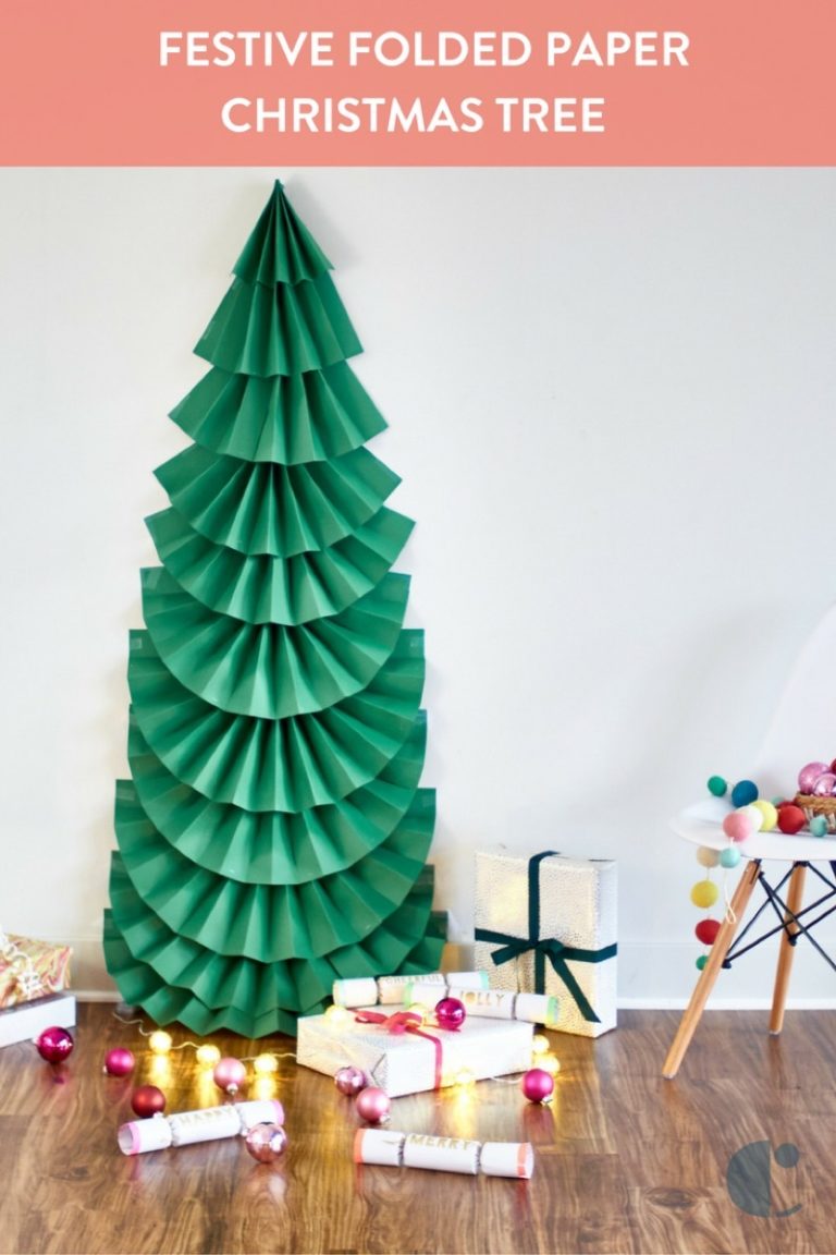 Make It! DIY Life-Sized Folded Paper Christmas Tree - Curbly