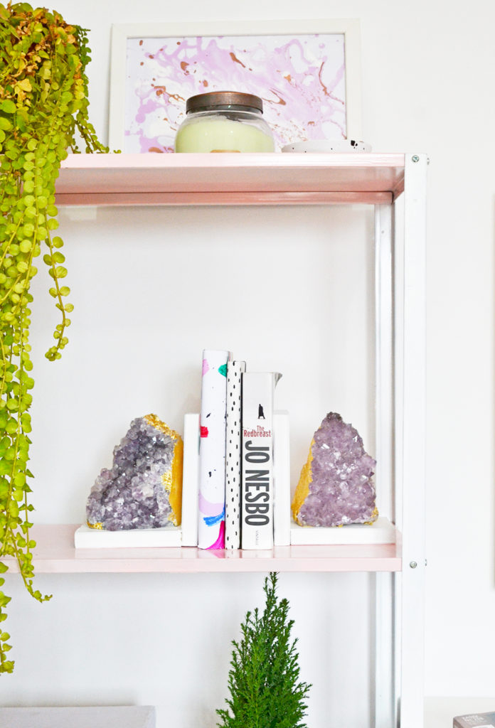 How to: Make Gorgeous and Glam DIY Amethyst Bookends - Curbly