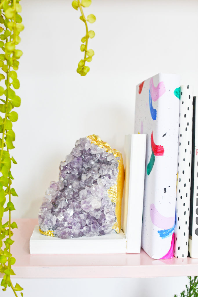 How to: Make Gorgeous and Glam DIY Amethyst Bookends - Curbly