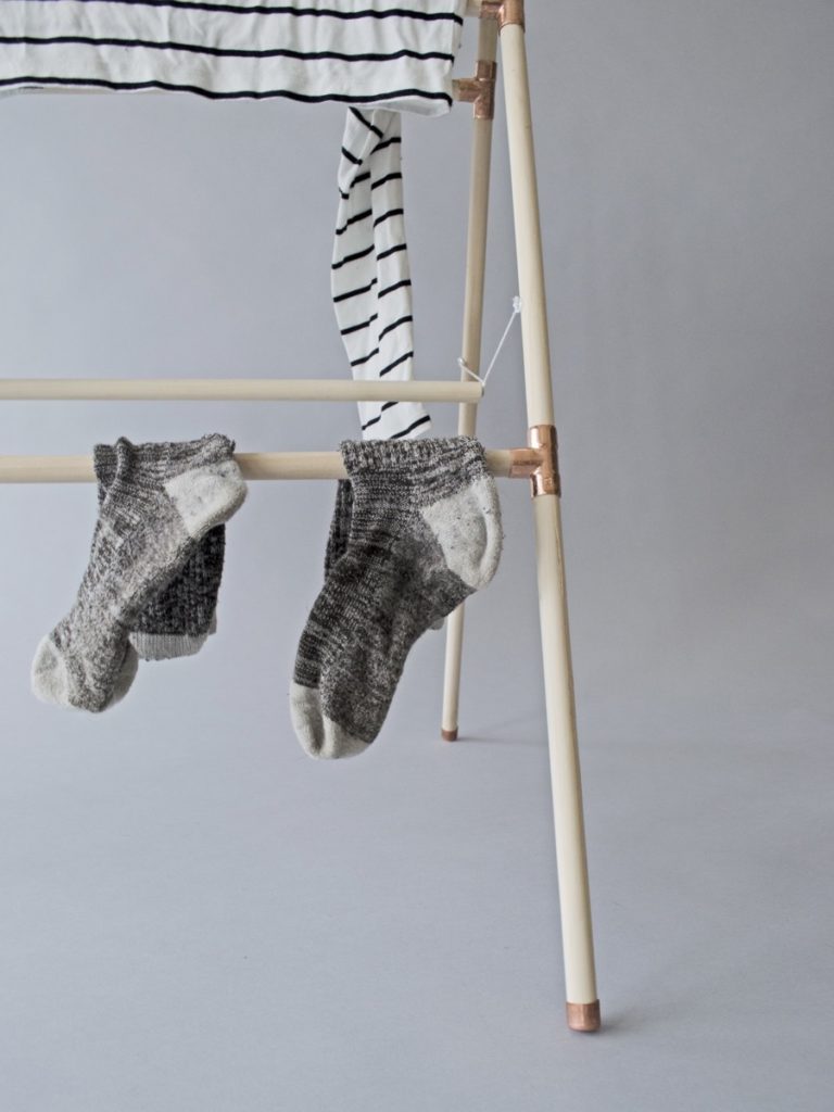 Make This: DIY Minimal Clothes Drying Rack