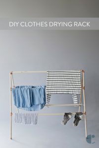 Make This: DIY Minimal Clothes Drying Rack
