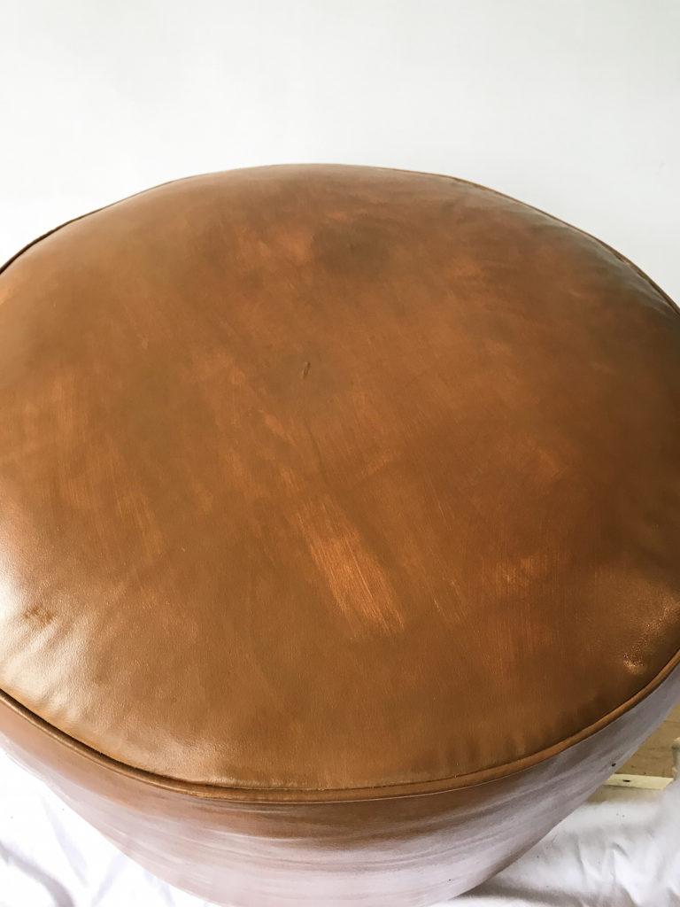 Salvage an Old Leather Ottoman with Leather Dye - Curbly