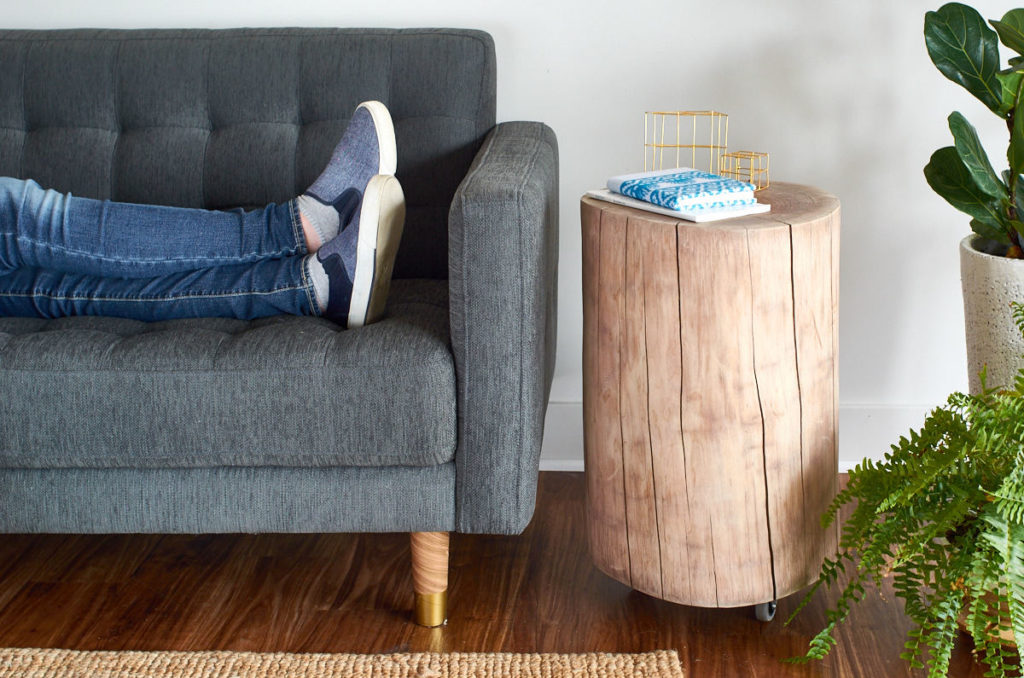 A Gorgeous Walnut Tree Stump Side Table - The Easy Way - Curbly
