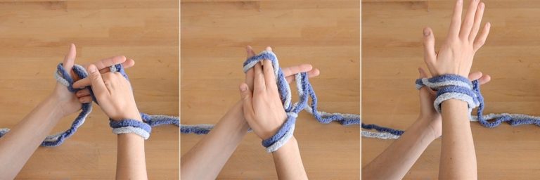 A Step-by-Step Guide to Arm Knitting a Chunky Blanket