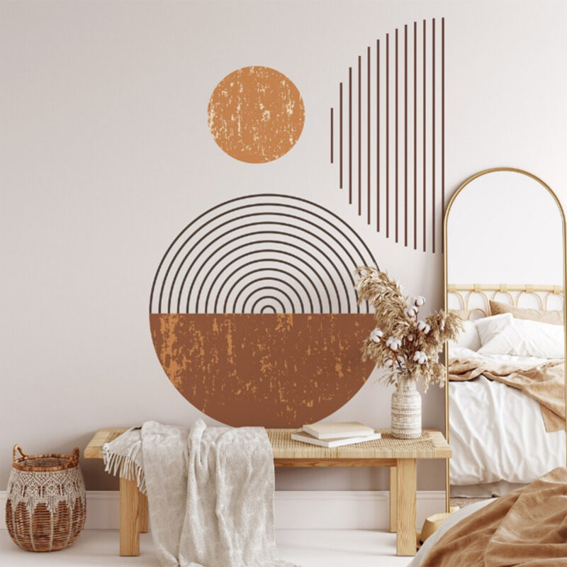 20 Creative Geometric Accent Wall Ideas - TIMELESS FURNITURE